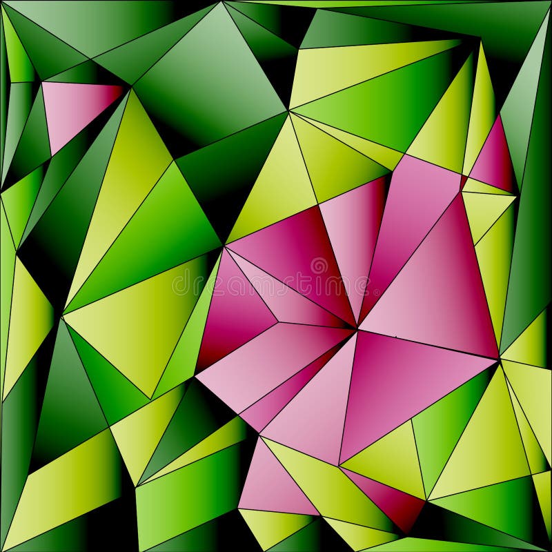 Triangles Flower stock vector. Illustration of colorful - 39569905