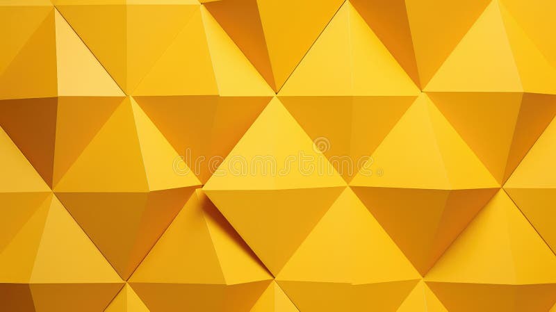 Triangles Geometric Background Yellow Stock Illustration - Illustration ...