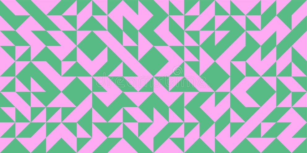 Triangles Geometric Seamless Pattern in Vintage Mid-century Style ...