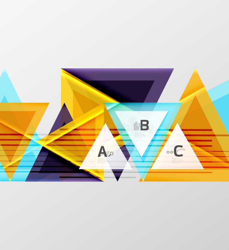 Triangles and Geometric Shapes Abstract Background Stock Vector ...