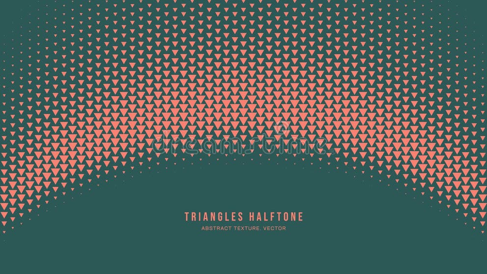 Triangles Half Tone Pattern Arc Shape Border Vector Graphics Abstract ...
