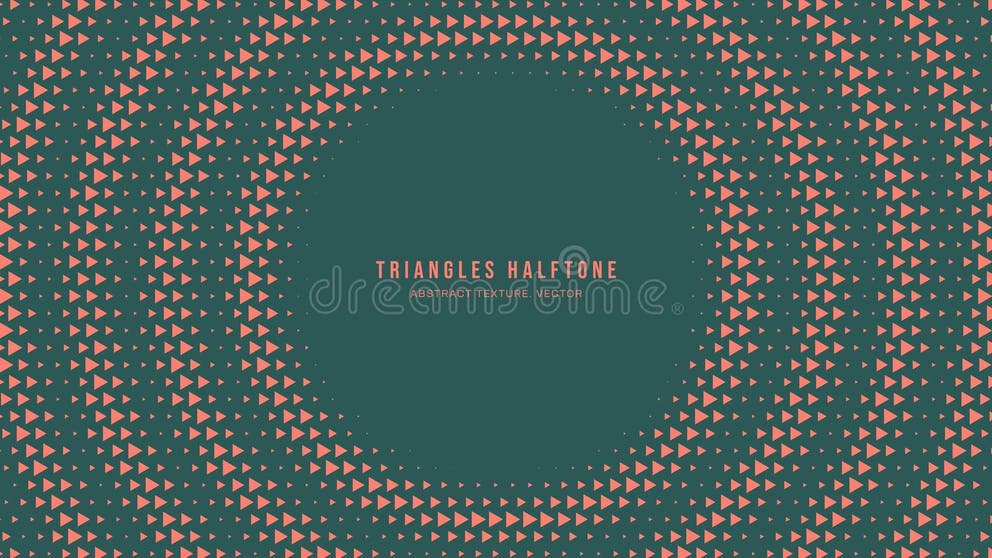 Triangles Halftone Pattern Concentric Circles Vector Orange Green ...