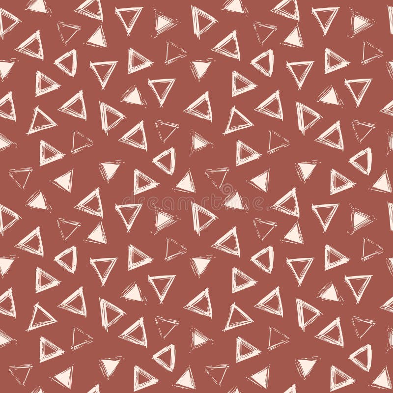 Triangles Hand Draw Seamless Vector Pattern. Seamless Pattern for ...