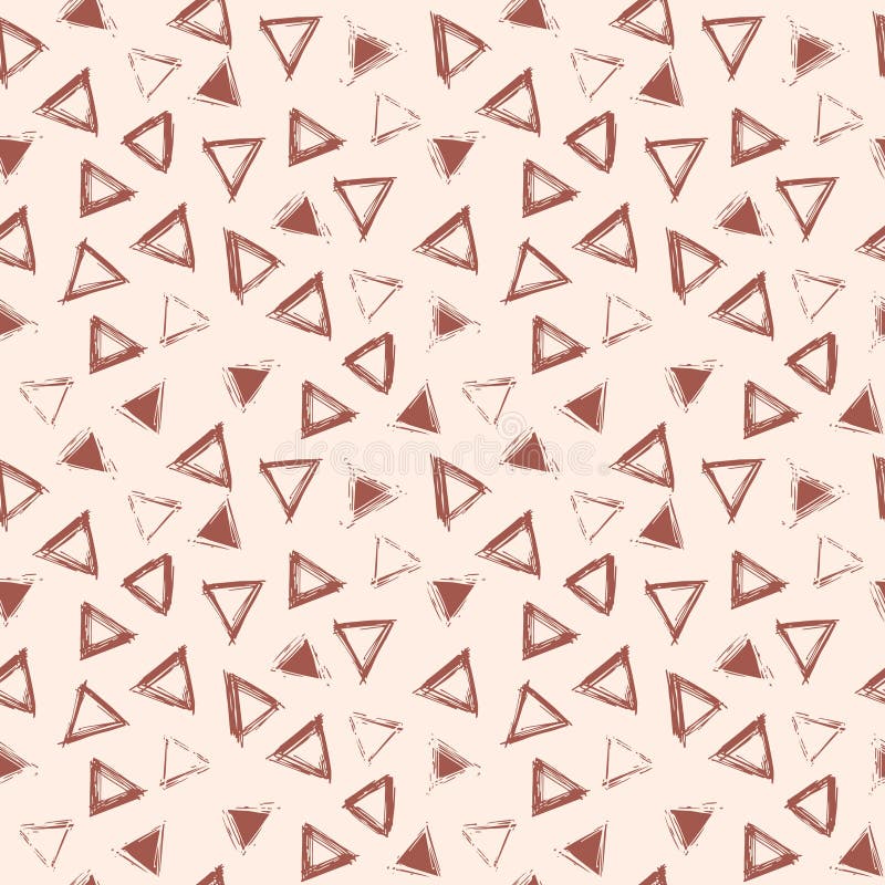 Triangles Hand Draw Seamless Vector Pattern. Seamless Pattern for ...
