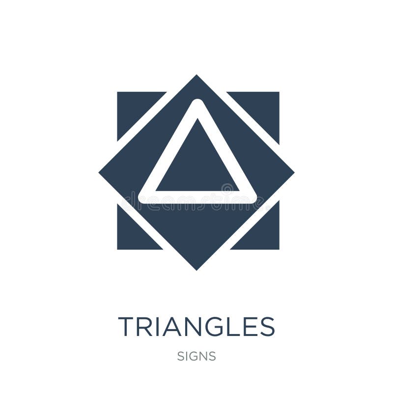 Triangles Icon in Trendy Design Style. Triangles Icon Isolated on White ...