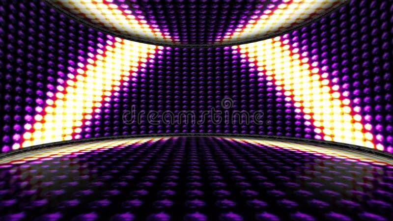Triangles Lights Bulbs Animation, Background and Room, Rendering, Disco ...