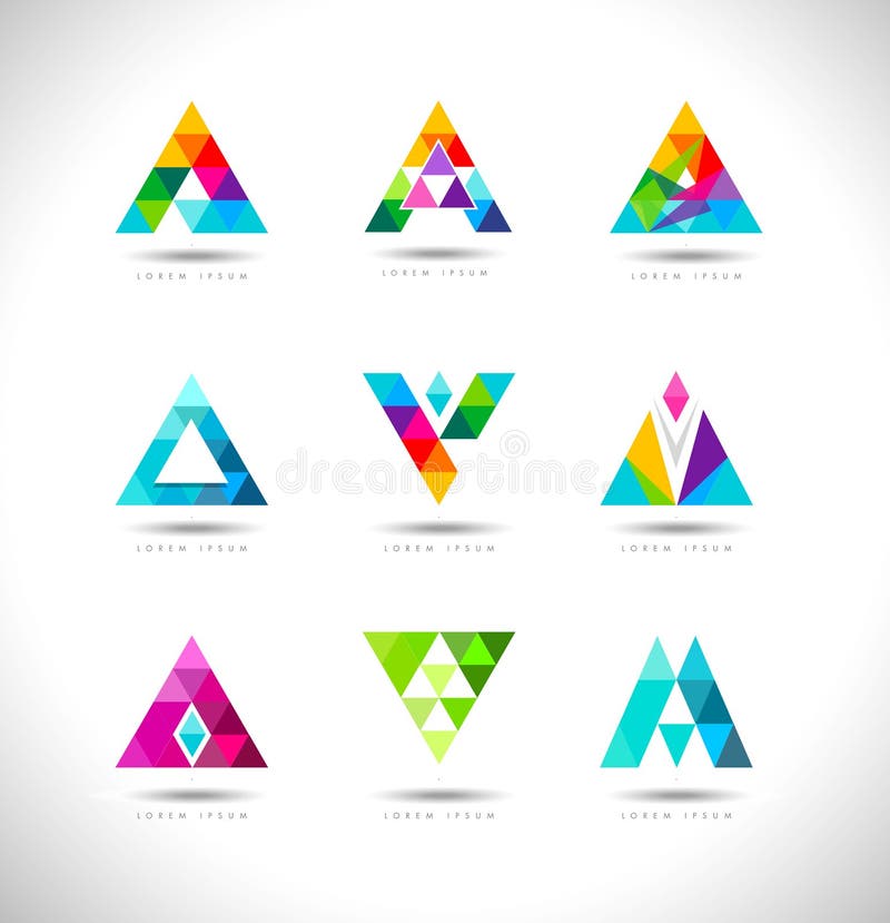 Triangles Logo Design illustration de vecteur. Illustration du ...