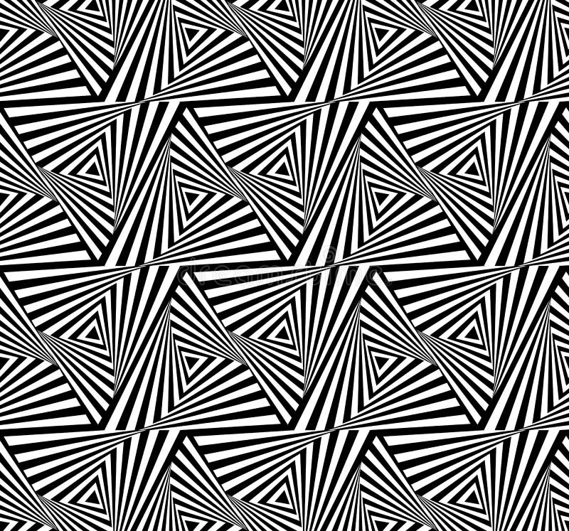 Triangles Monochrome Geometric Pattern Stock Vector - Illustration of ...