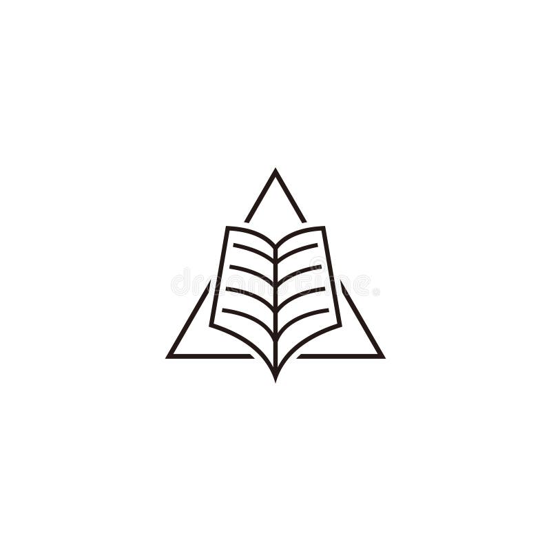 Triangles Outlines Simple Line Book Logo Vector Stock Vector ...
