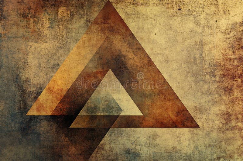 Triangles Overlap on a Textured Surface, Creating a Captivating Visual ...