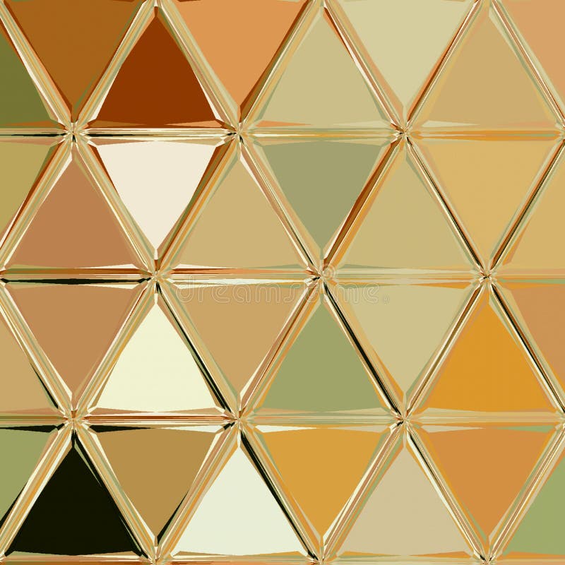 Continuous Triangles Pattern in Brown, Golden and Orange Colors Stock ...