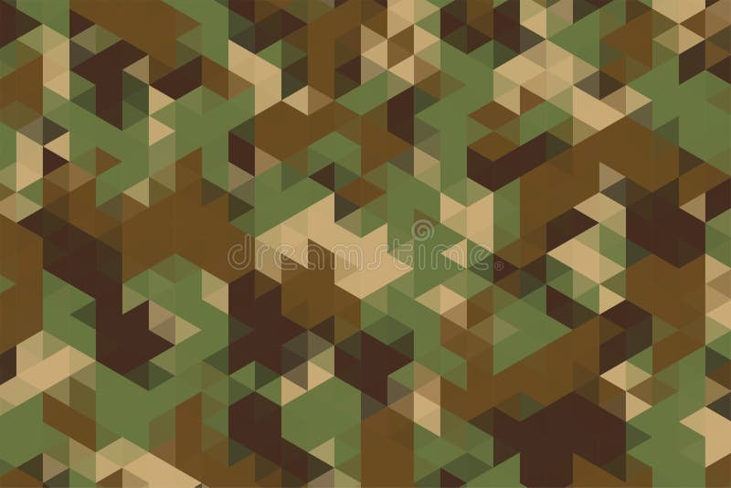 Triangles Pattern in Camouflage Military Army Fabric Style Texture ...