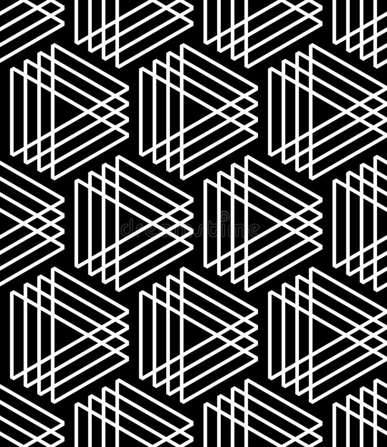 Triangles Pattern. Seamless Geometric Lines Texture Stock Vector ...