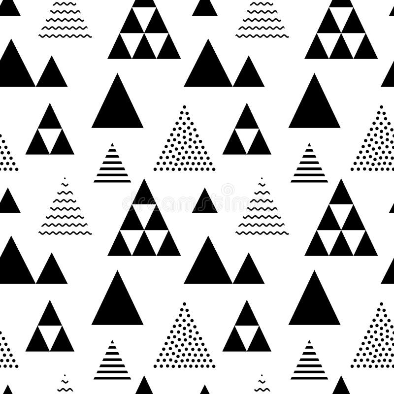 Seamless Triangles or Pyramids Geometric Tile Pattern Stock Vector ...