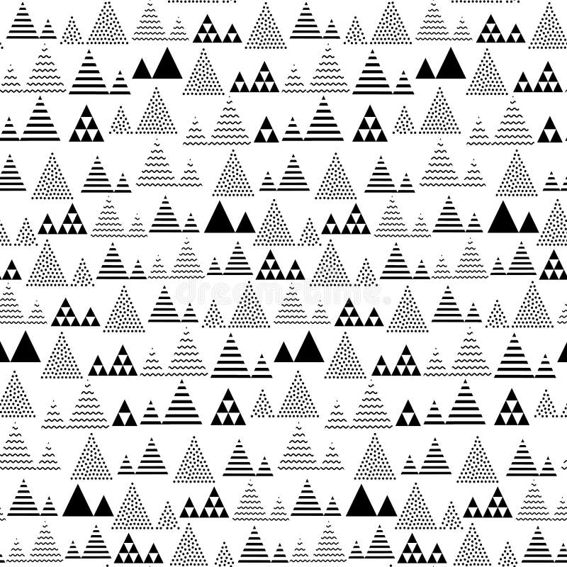 Triangles and Pyramids Seamless Pattern. Abstract Geometric Repeat ...