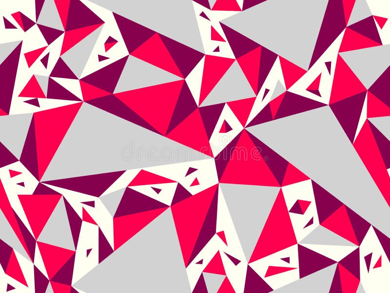 Triangles Seamless Background, Messy Chaotic Vector Pattern, Particles ...