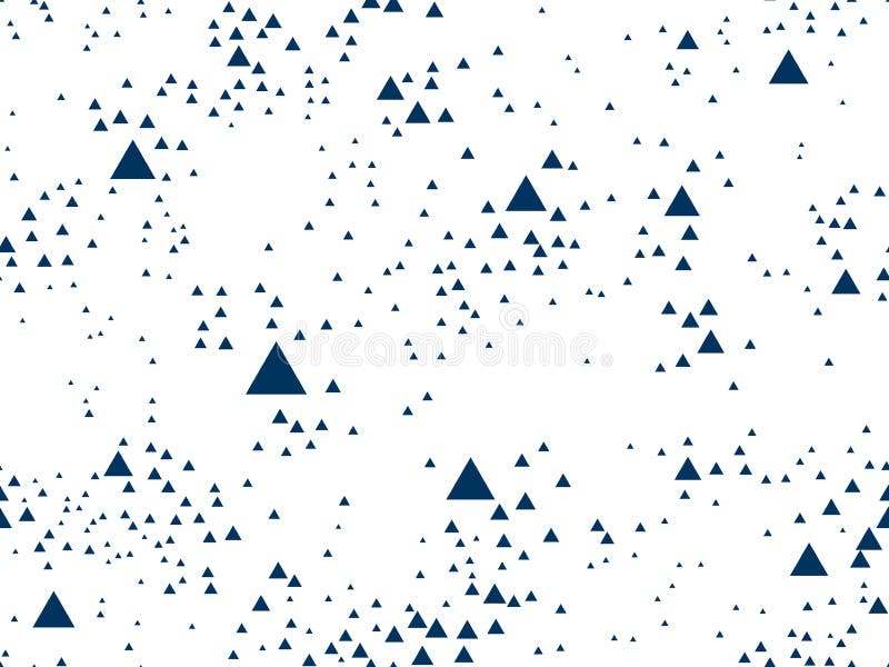 Triangles Seamless Background, Messy Chaotic Vector Pattern, Particles ...