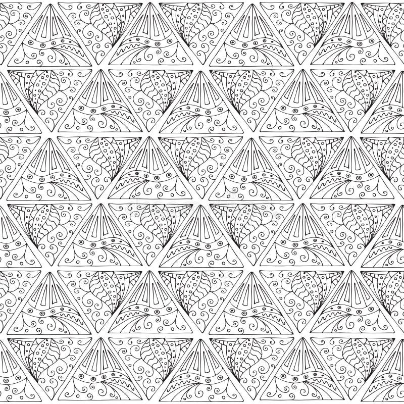 Triangles zentangle stock vector. Illustration of decoration - 58023920