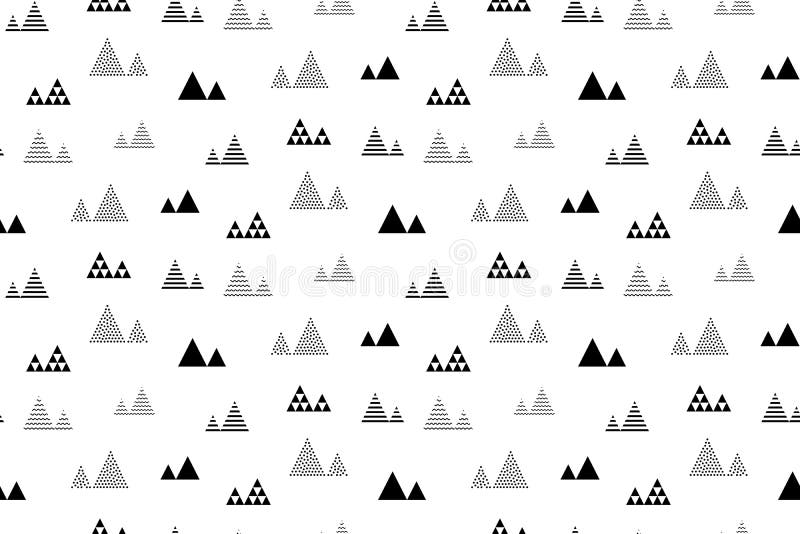 Triangles Seamless Pattern. Abstract Geometric Repeat with Little and ...