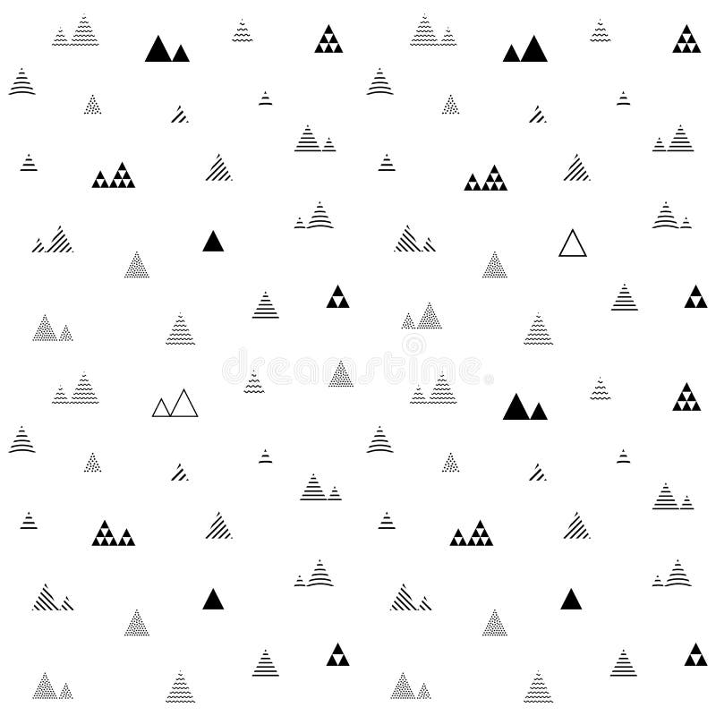 Seamless Triangles or Pyramids Geometric Tile Pattern Stock Vector ...