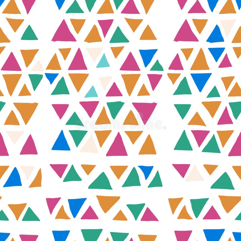 Triangles Seamless Pattern in . Stock Illustration - Illustration of ...