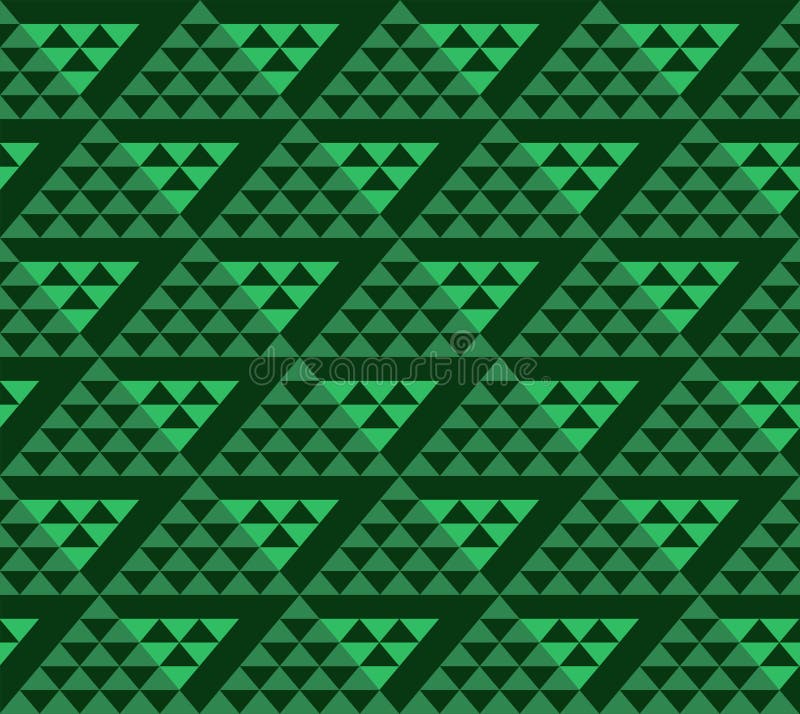 Triangles, Seamless Pattern, Green, Color. Stock Vector - Illustration ...