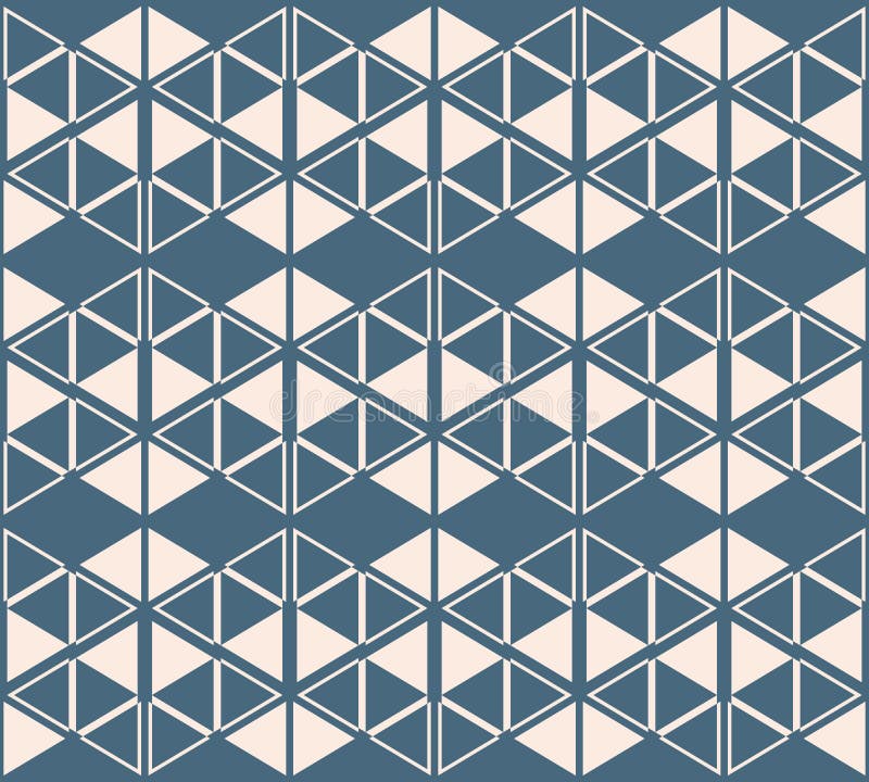 Triangles Seamless Pattern. Vector Abstract Geometric Texture. Blue and ...