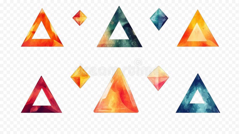 Triangles set stock illustration. Illustration of visual - 341492438
