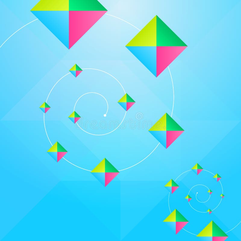 Triangles and Square Blue Abstract Background Stock Vector ...