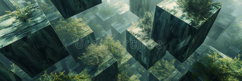 Triangles Squares and Circles Layer upon One Another To Form a ...