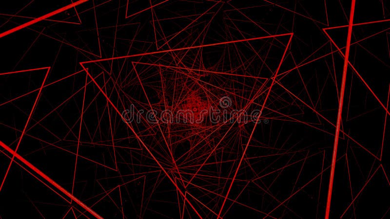 Triangles are Twisted into Geometric Spiral. Design. Network of Thin ...