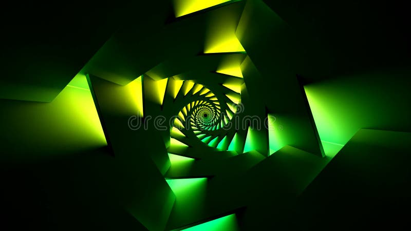 Triangles are Twisted into Geometric Spiral. Design. Network of Thin ...