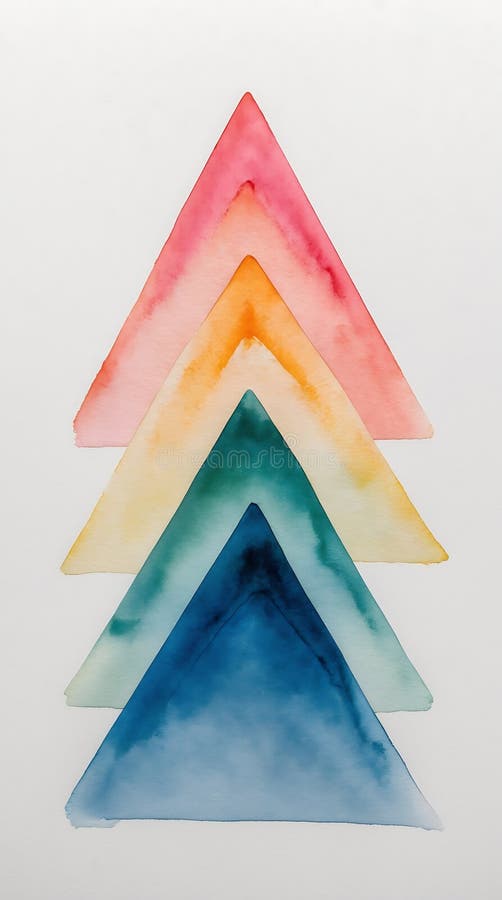 Watercolor Triangles Blending Seamlessly To Create a Decorative ...