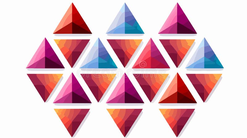 Triangles Vector Icon Cartoon Vector Illustration Stock Vector ...