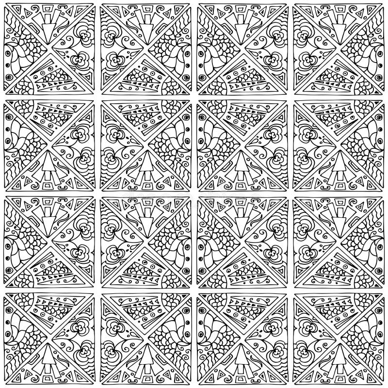 Triangles zentangle stock vector. Illustration of decoration - 58023920
