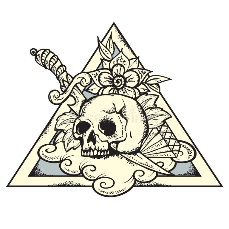 Triangle Skull Stock Illustrations – 1,515 Triangle Skull Stock ...