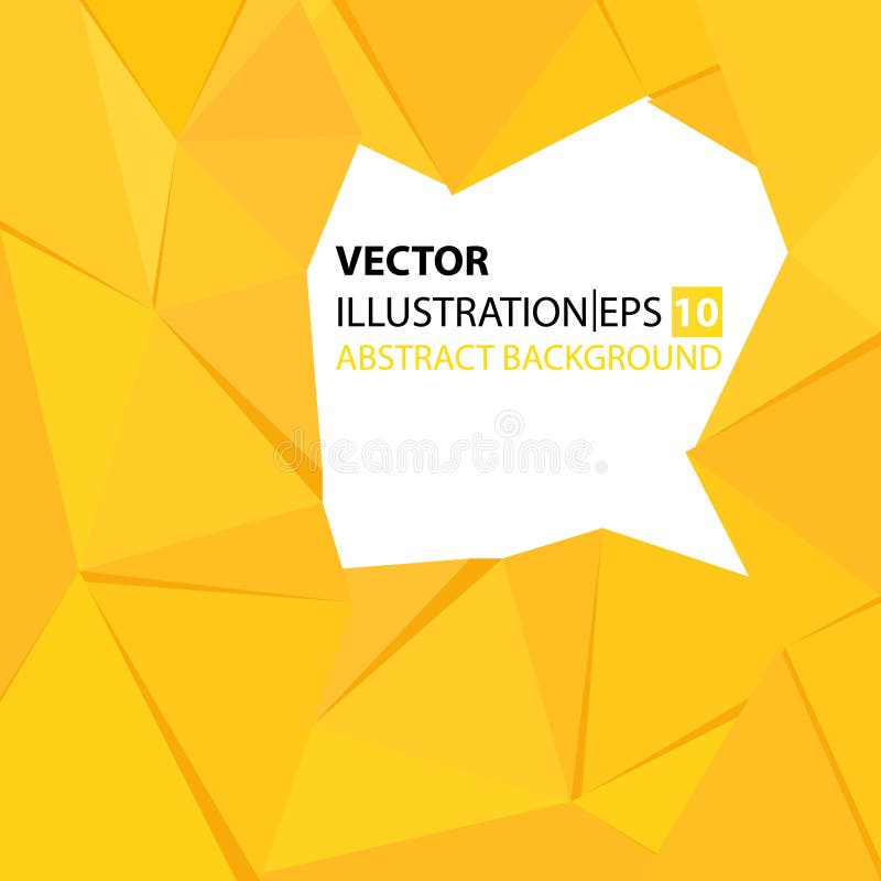 Triangular Abstract Background Yellow Frame Stock Vector - Illustration ...