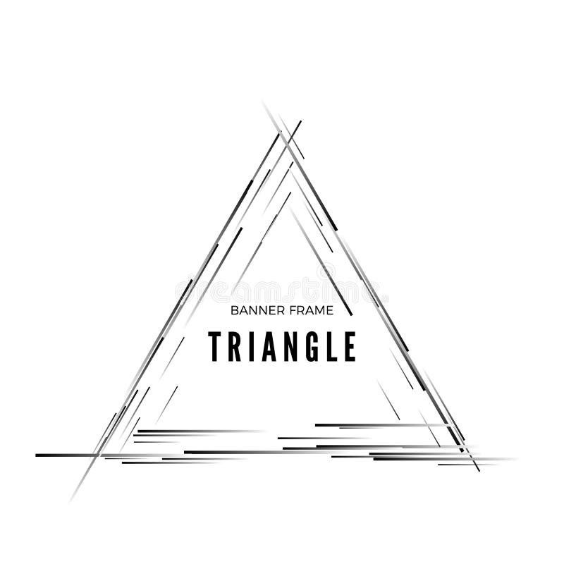 Triangular Abstract Modern Banner. Geometric Shape Frame. Vector ...