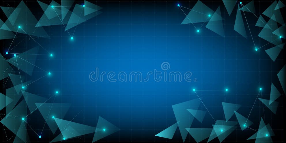 Triangular Abstract with Security Symbol Circuit Board Modern Future ...