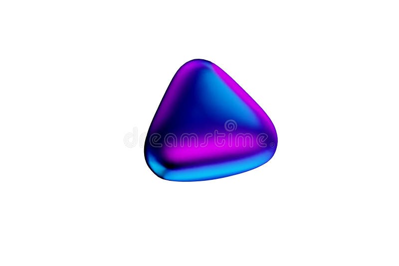 Triangular Abstract Shape in Gradient Colors 3d Render. Stock Illustration - Illustration of ...
