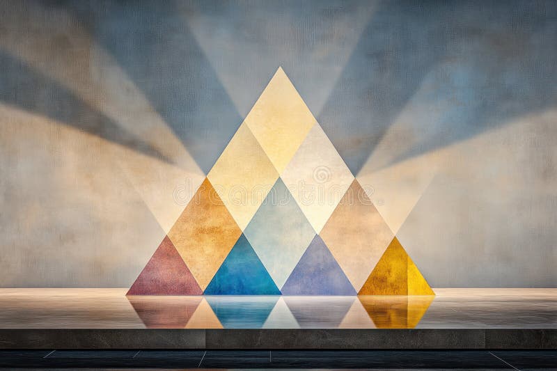Triangular Abstraction: a Modern Design with Geometric Shapes Stock ...