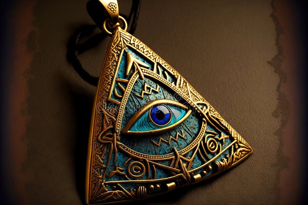 Triangular Amulet with Blue Eye As Protection Against Evil Eye Stock ...