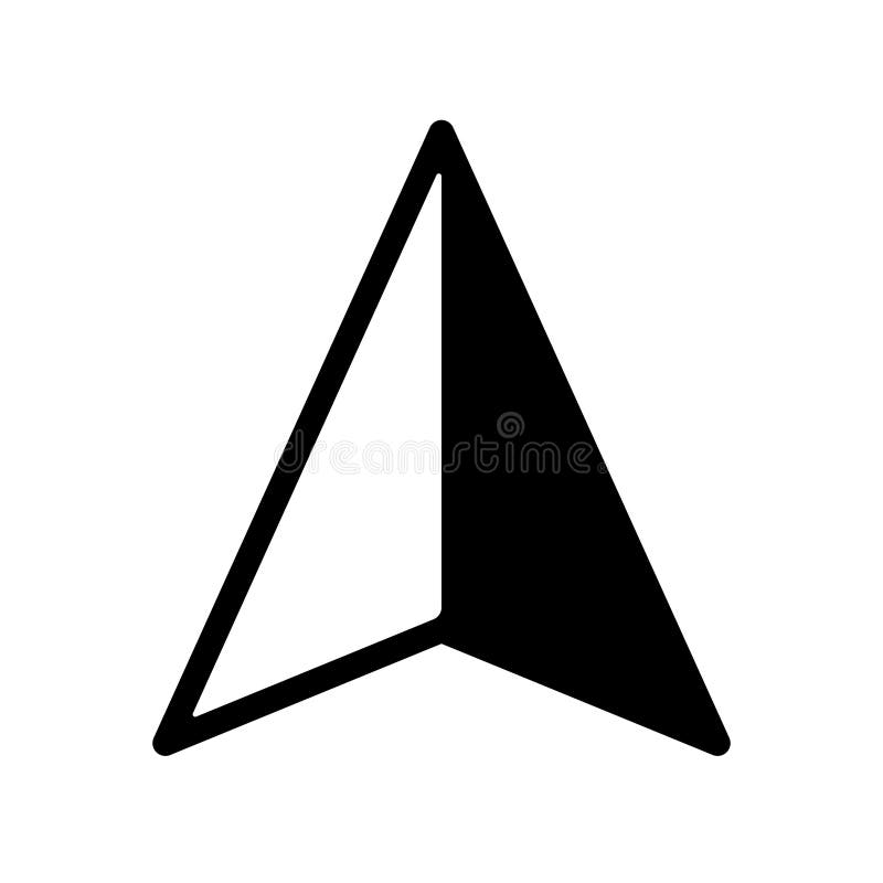 Triangular Arrow Pointer Icon Symbol Stock Vector - Illustration of ...