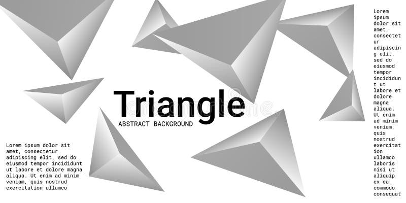 Triangular Background. Abstract Composition of 3d Triangles Stock ...