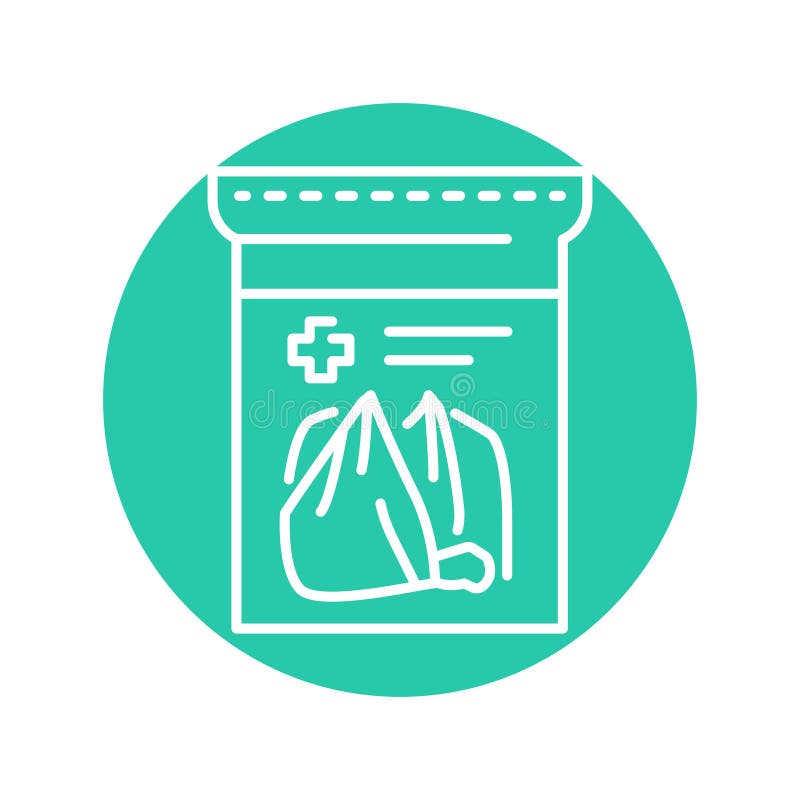 Triangular Bandage Color Line Icon. First Aid Stock Vector ...