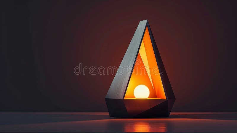With a Triangular Base and Hexagonal Shade this Desk Lamp is a ...