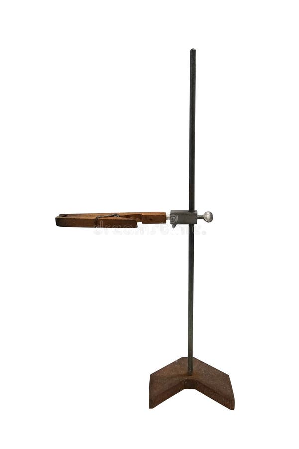 Stand and Clamp Holder Isolated on White Background with Clipping Path ...