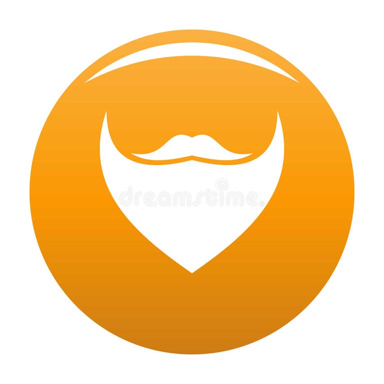 Triangular Beard Icon Orange Stock Illustration - Illustration of human ...