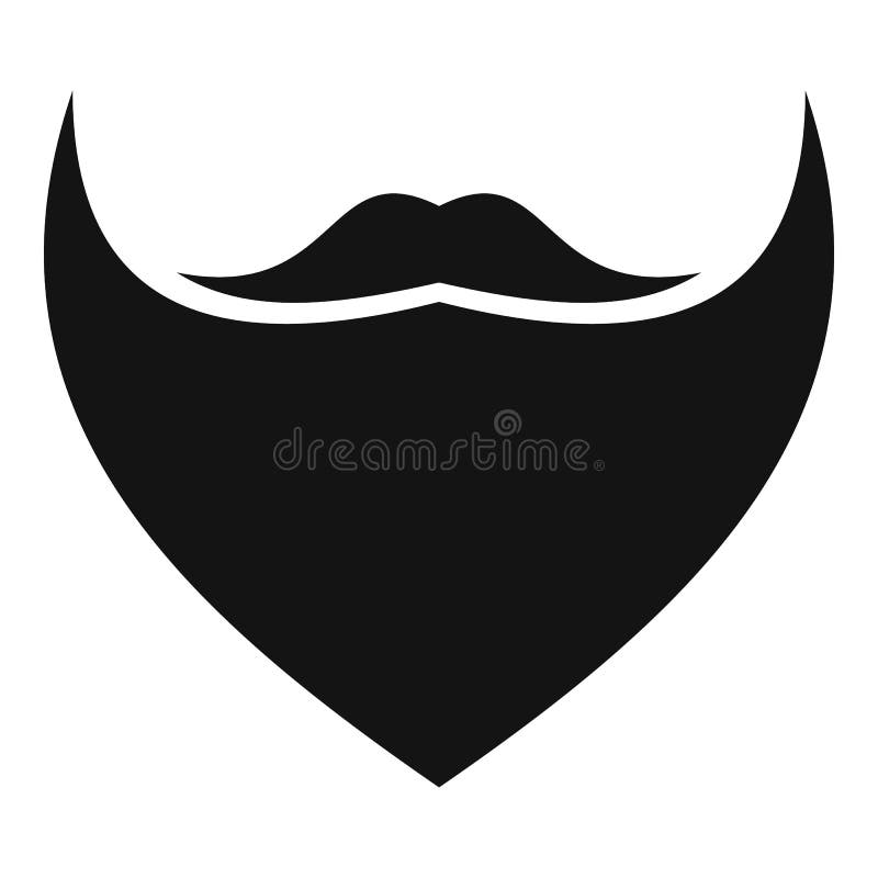 Triangular Beard Icon, Simple Style. Stock Vector - Illustration of ...