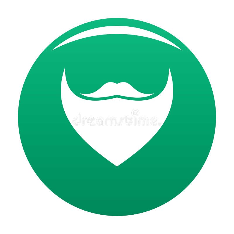 Triangular Beard Icons Set Color Stock Illustration - Illustration of ...